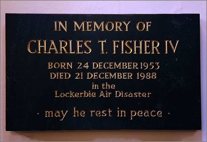 Charles Fisher IV | Pan Am 103 Lockerbie Legacy Foundation