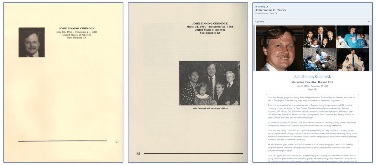 Terror Victims Photo Gallery Unveiled in Lockerbie | Pan Am 103 ...