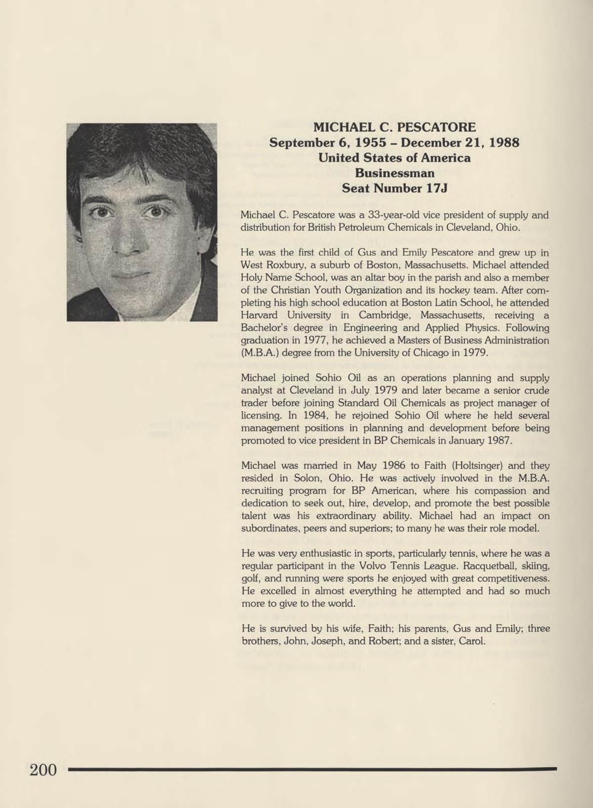 Michael Pescatore Pan Am 103 Lockerbie Legacy Foundation michael-pescatore-pan-am-103-lockerbie-legacy-foundation